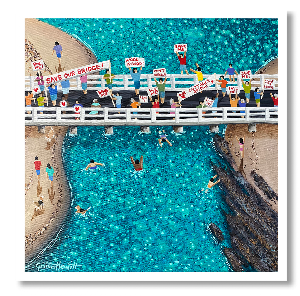 Card - Save Me - Cuttagee Bridge – Grimm-Hewitt Art Gallery